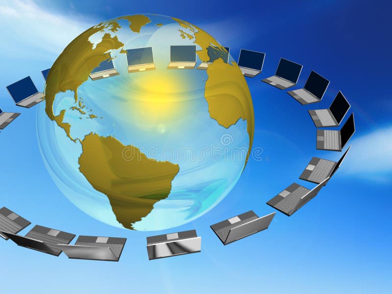 Technology and Fast World Wide Connections Stock Illustration ...