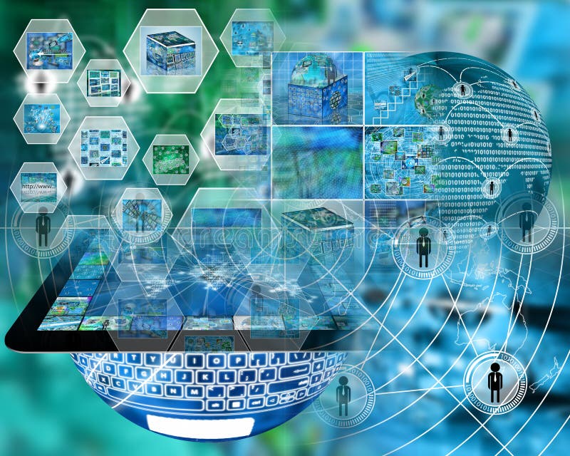 Internet abstract stock illustration. Illustration of link - 69813093
