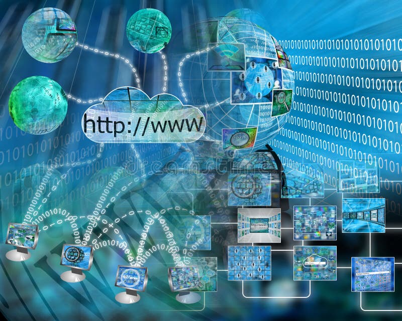 Internet abstract stock illustration. Illustration of screen - 69813158