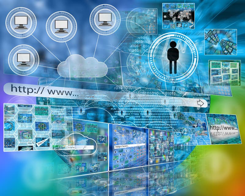 Internet abstract stock illustration. Illustration of network - 69813485