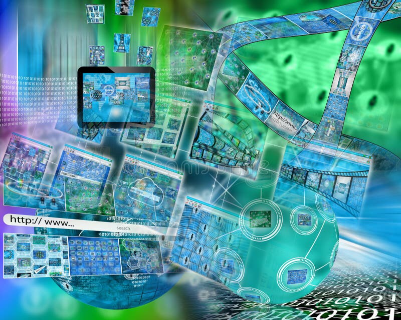 Internet abstract stock illustration. Illustration of interface - 69813507