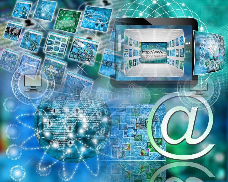 Internet abstract stock illustration. Illustration of link - 69813728