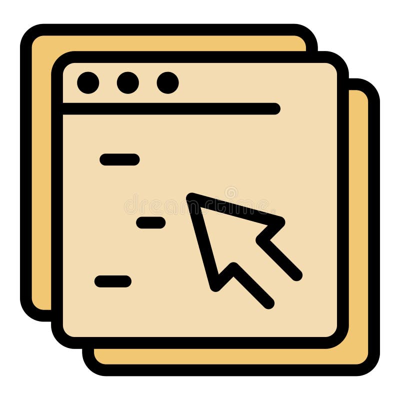 Internet Access Icon Color Outline Vector Stock Vector - Illustration ...