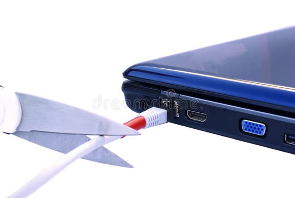 Broken Internet addiction stock image. Image of ethernet - 18370545