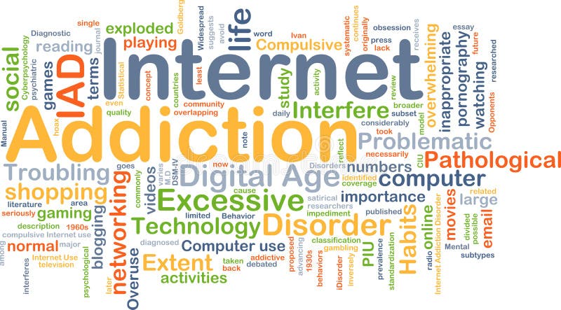 Internet Addiction Background Concept Stock Illustration - Illustration ...