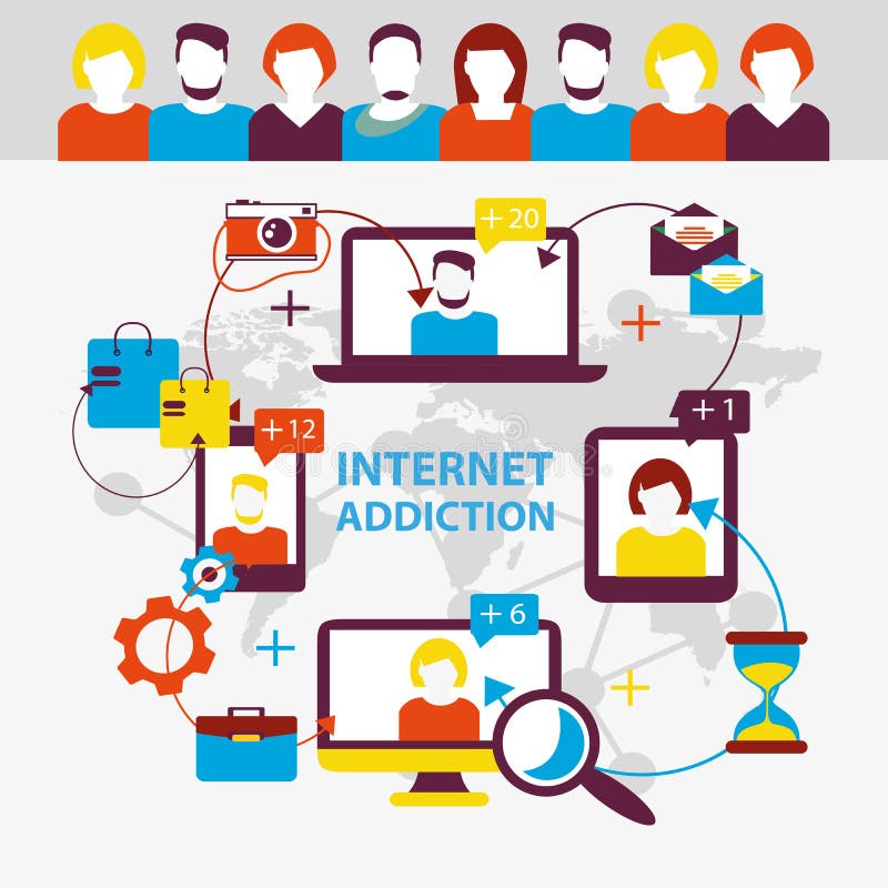 Phone Addiction Teen Stock Illustrations – 1,065 Phone Addiction Teen ...