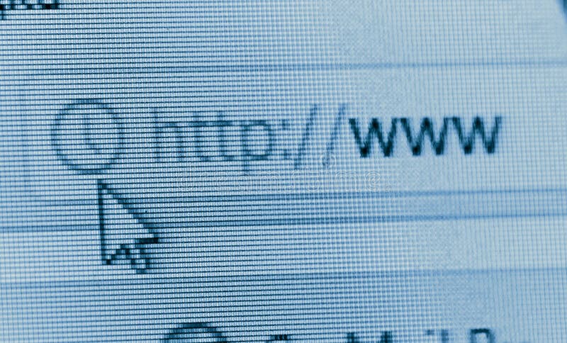Internet Address, Computer Screen Stock Photo - Image of internet, sign ...