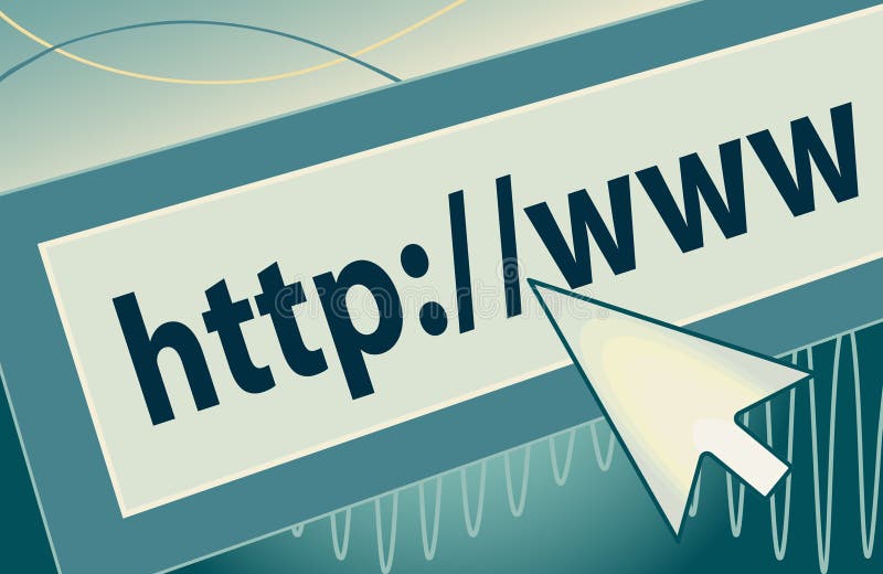 Internet Address with Cursor Icon Stock Vector - Illustration of ...