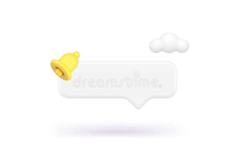 Internet Alert Notification Quick Tips Empty Bar Speech Bubble Ring ...