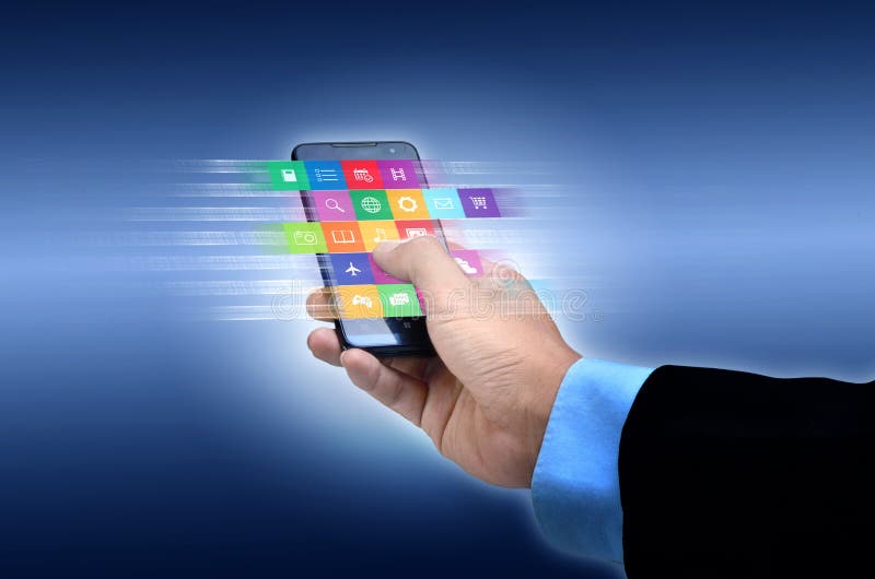 Internet on Smart Phone Concept Stock Image - Image of concept, hand ...
