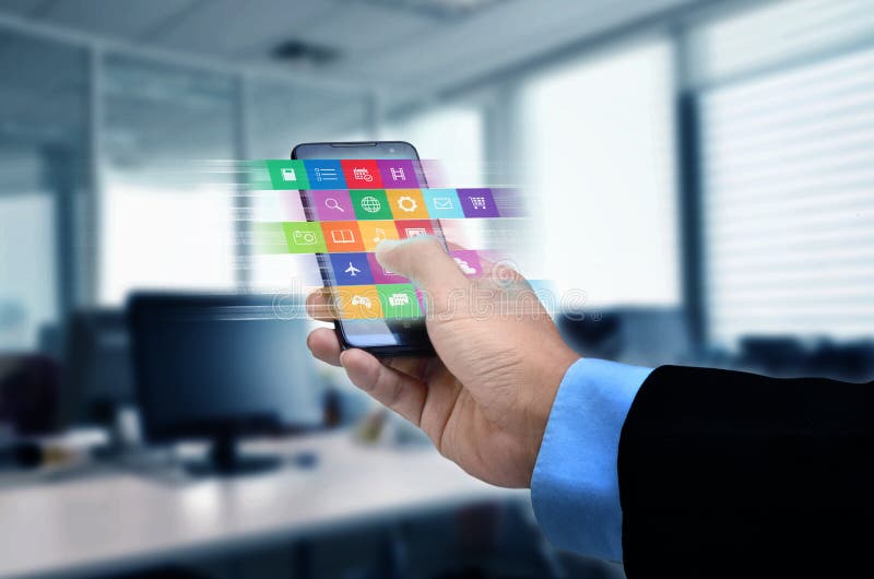 Internet Application on Smart Phone Stock Photo - Image of productivity ...