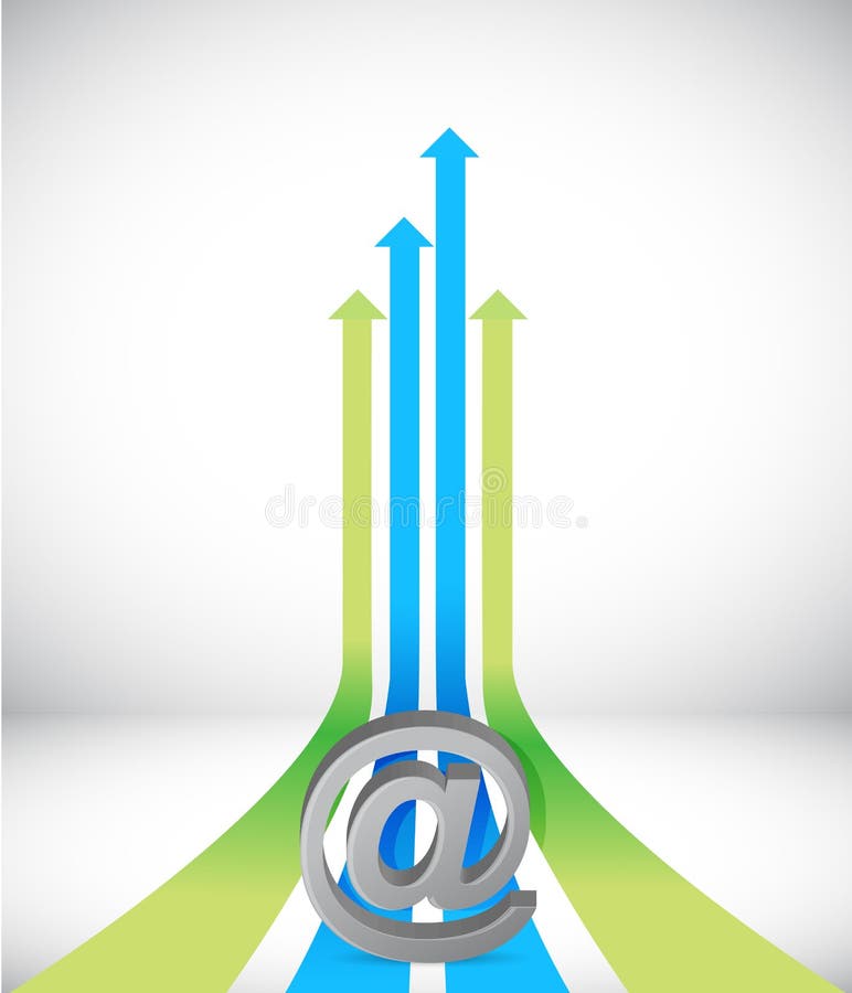 Internet Arrow Rising Toward Same Direction Stock Illustration ...