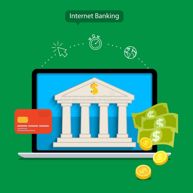 Internet banking stock vector. Illustration of email - 68328844