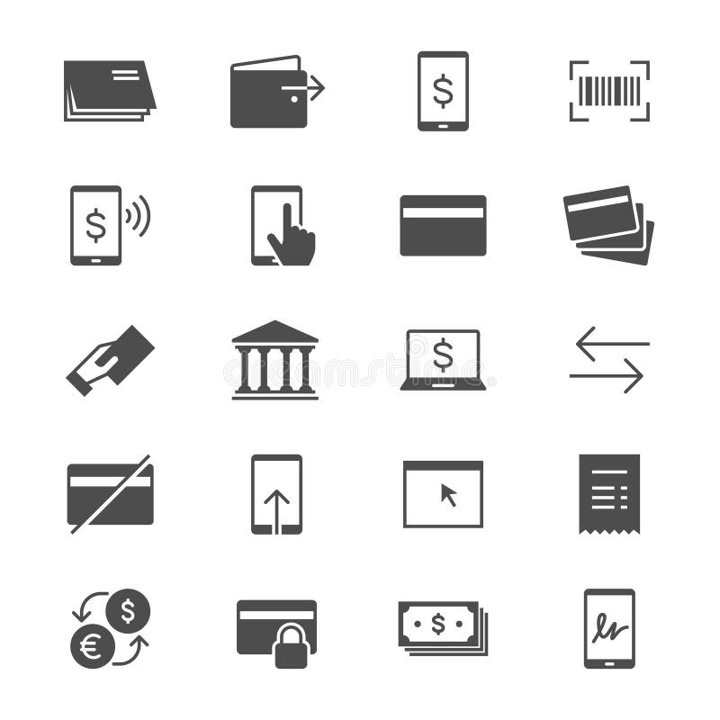 Internet Banking Flat Icons Stock Vector - Illustration of icons ...
