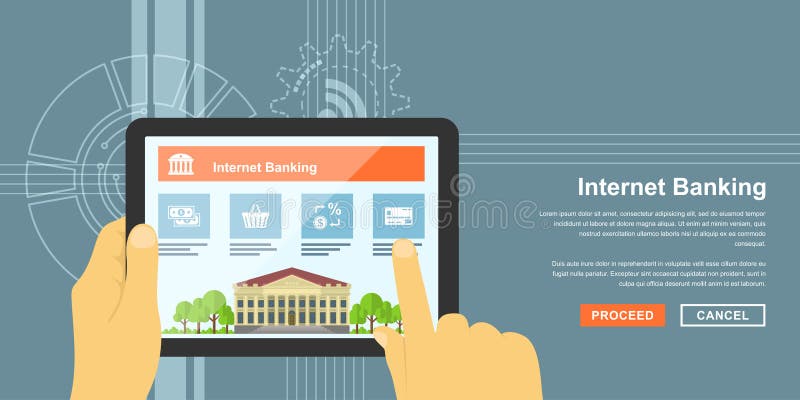 Internet banking stock vector. Illustration of connection - 60813239