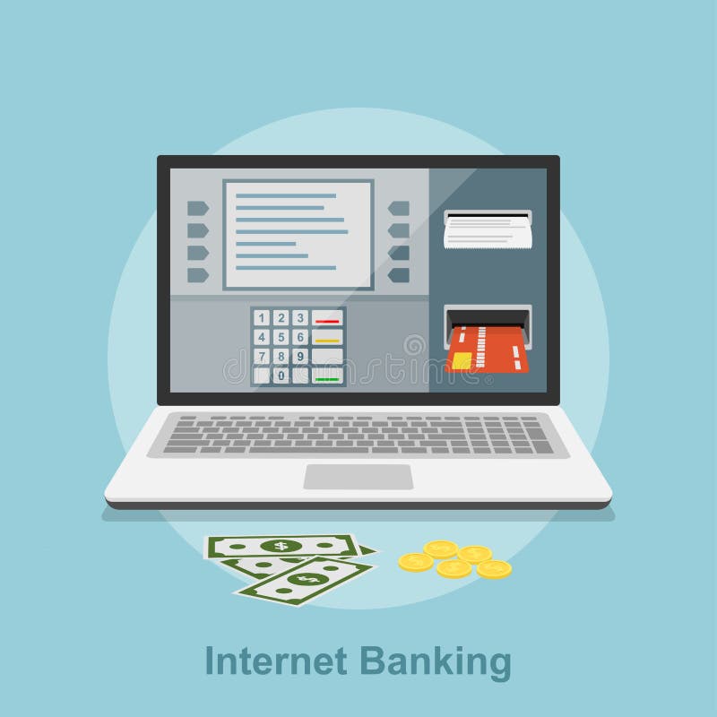 Internet Banking stock vector. Illustration of deposit - 59522331