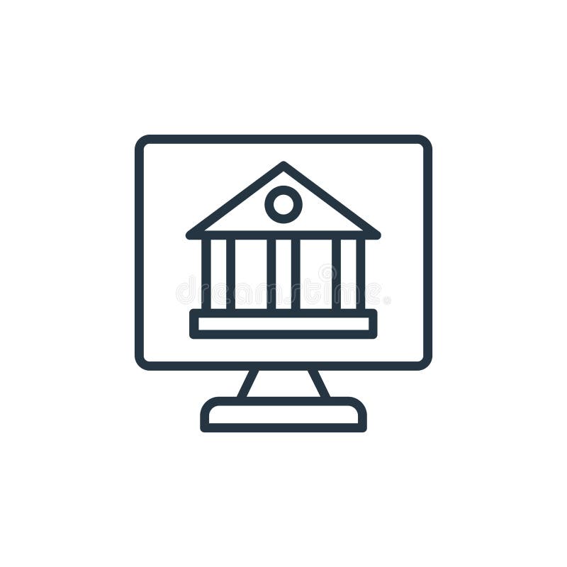 Internet Banking Vector Icon. Internet Banking Editable Stroke Stock ...