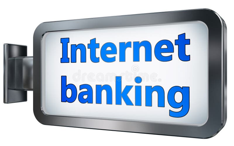 Internet Banking on Billboard Background Stock Illustration ...