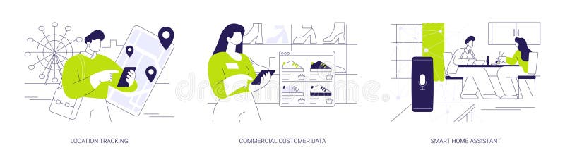 Internet of Behaviors Abstract Concept Vector Illustrations. Stock ...