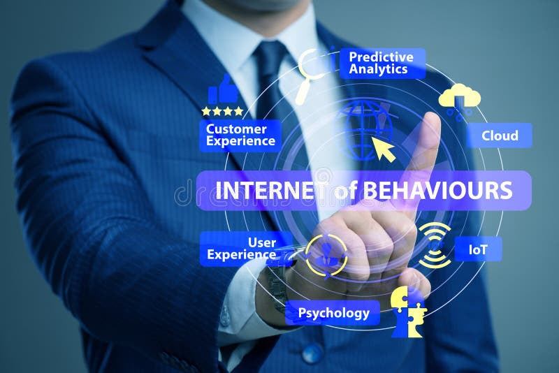 Internet of Behaviours IOB Concept Stock Illustration - Illustration of ...