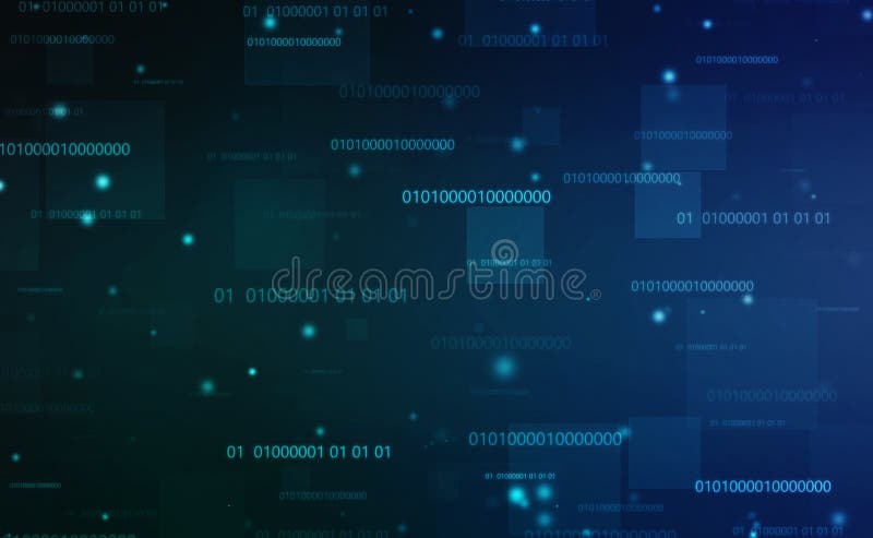 Internet Big Data Concept Flowing Number One and Zero Text in Binary ...