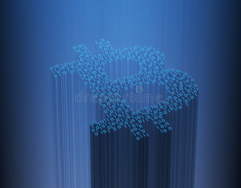 Binary Code Matrix and Dollar Currency Symbol, Data Technology and Data ...