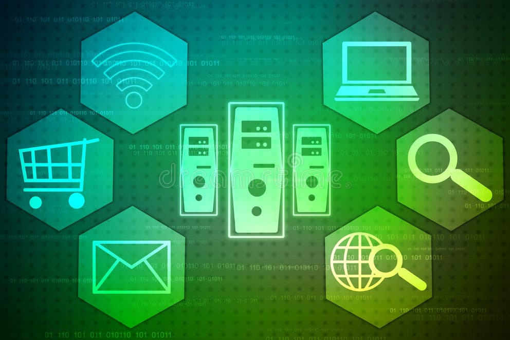 Internet Binary Data Code Computing or Transmission Process,Internet ...