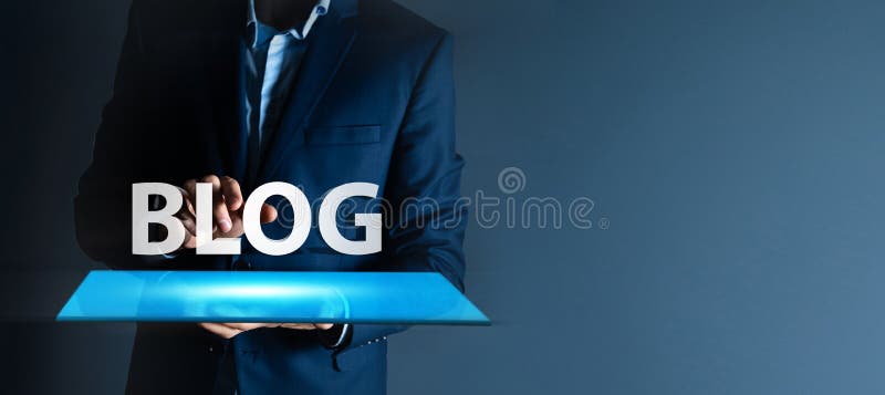 Internet Blog and Blogging Concept 3D Illustration Stock Image - Image ...