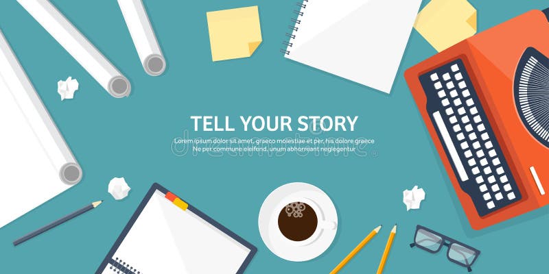 Internet Blogging Vector Illustration. Web Blog. Story with Author ...