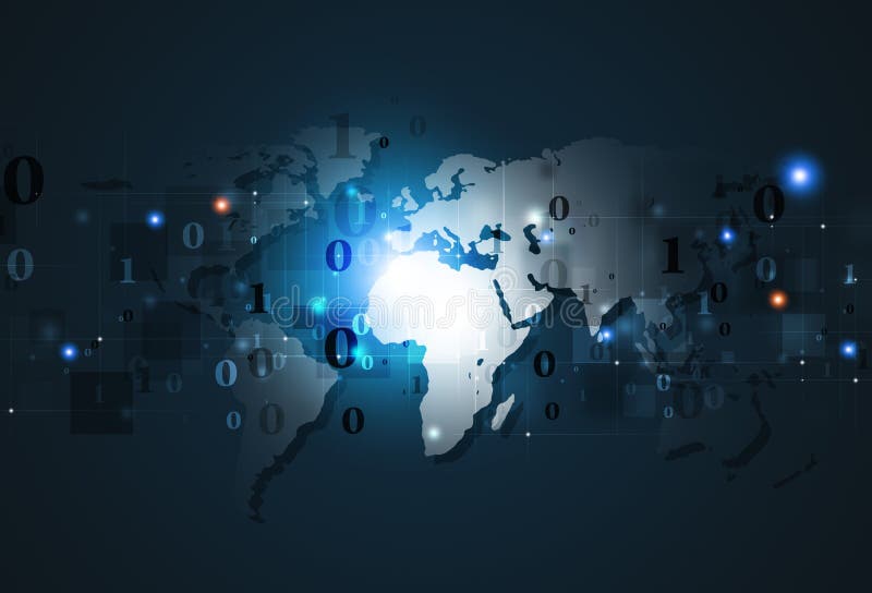 Internet blue background stock illustration. Illustration of coding ...