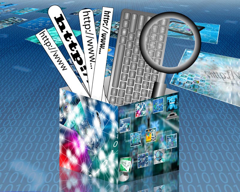 Internet box stock illustration. Illustration of code - 52724724