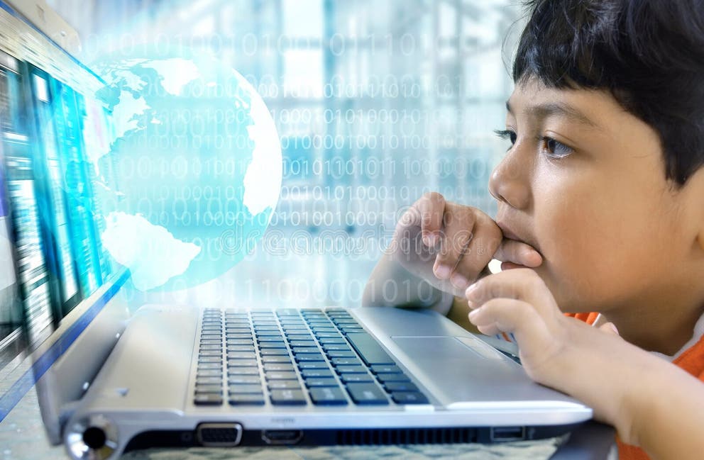 Internet boy stock photo. Image of child, internet, concept - 22660134