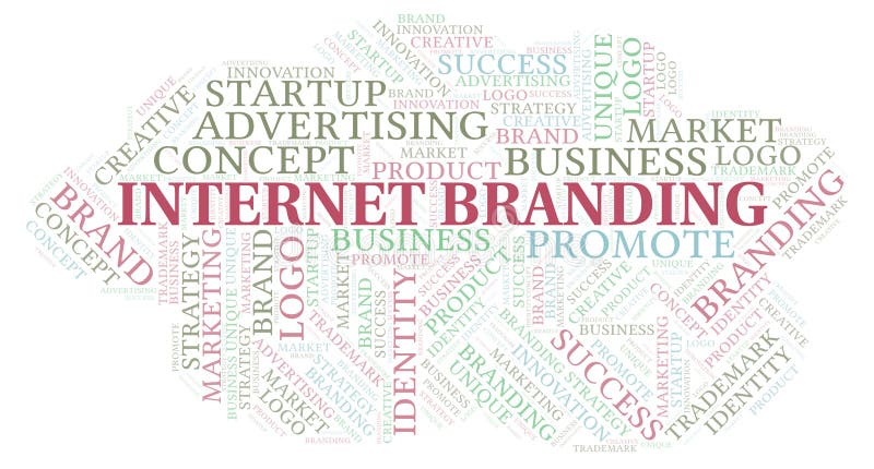 Internet Branding Word Cloud Stock Illustration - Illustration of card ...