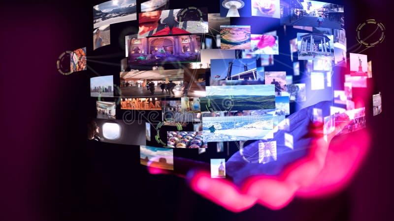 A Internet Broadband and Multimedia Streaming Entertainment Stock Image ...