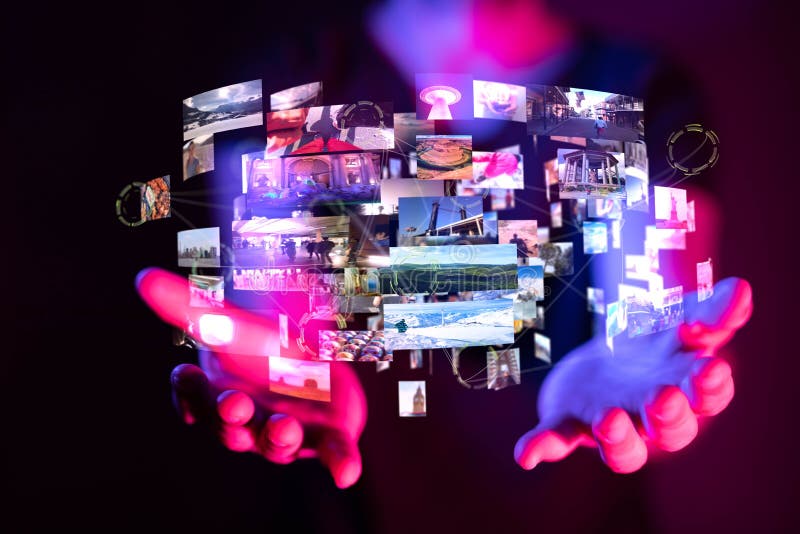 A Internet Broadband and Multimedia Streaming Entertainment Stock Photo ...