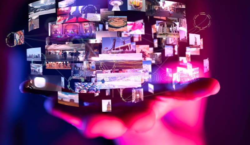 A Internet Broadband and Multimedia Streaming Entertainment Stock Photo ...