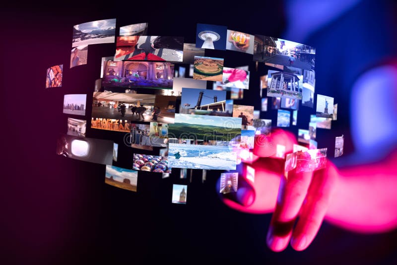 A Internet Broadband and Multimedia Streaming Entertainment Stock Image ...