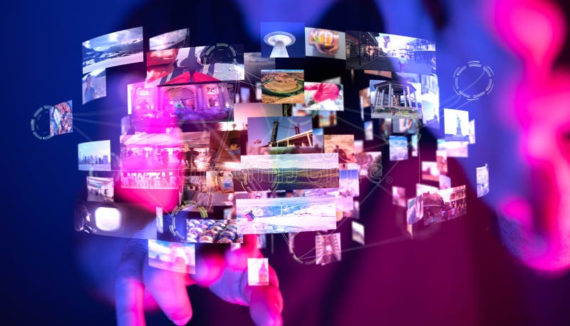 A Internet Broadband and Multimedia Streaming Entertainment Stock Photo ...