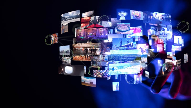 A Internet Broadband and Multimedia Streaming Entertainment Stock Image ...