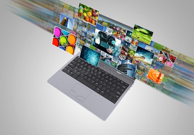 Internet & Multimedia Sharing Stock Illustration - Illustration of ...