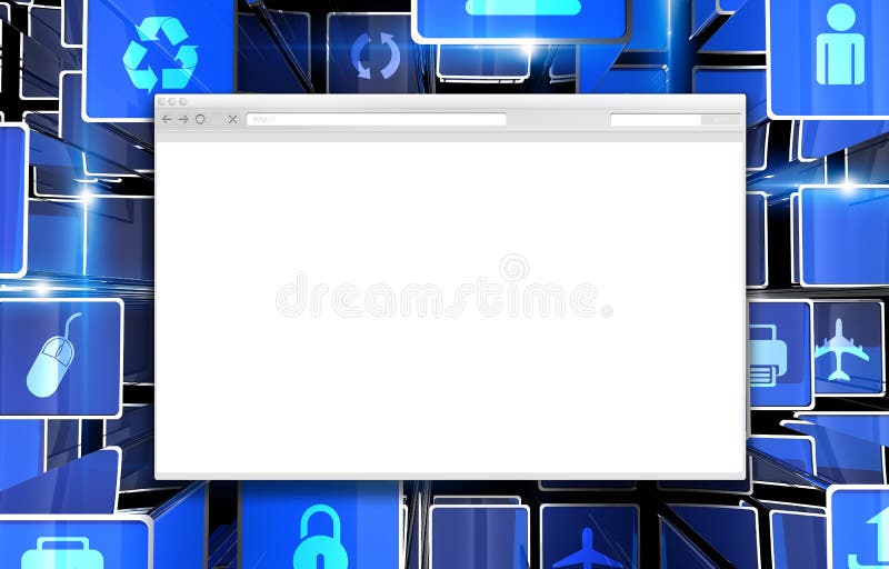 Internet Browser Abstract stock illustration. Illustration of home ...