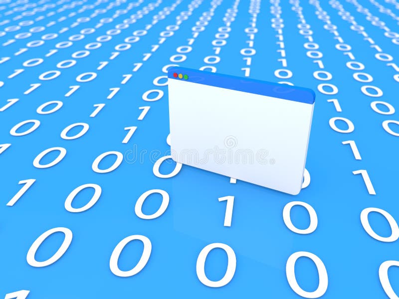 Internet Browser on a Digital Background. Stock Illustration ...
