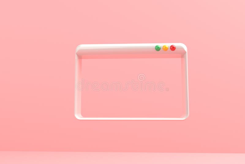 Internet Browser Web Window Display 3D Render Stock Illustration ...