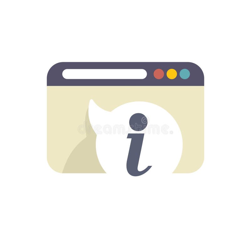 Internet Browser Window Displaying Information Symbol in Speech Bubble ...