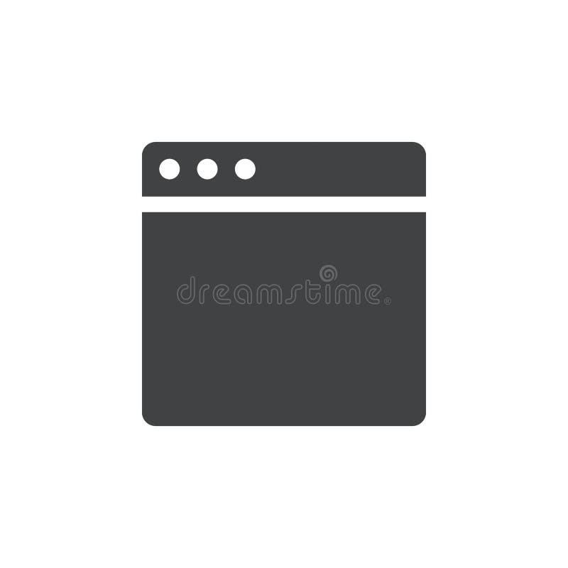 Internet Browser Window Icon Simple Vector Symbol Stock Vector ...