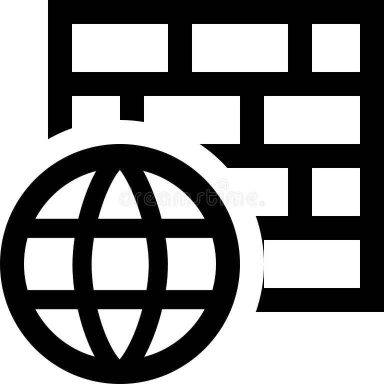 Internet Browsing Computer Mobile Padlock Key Pin Code Firewall Wall ...