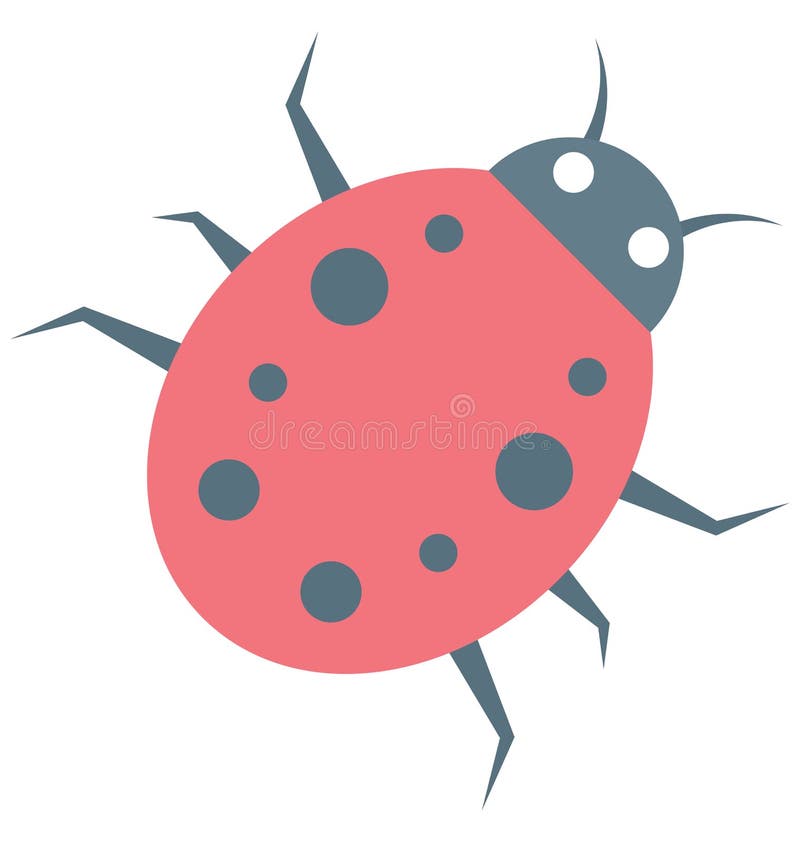 Internet Bug Color Isolated Vector Icon that Easily Can Be Modified and ...