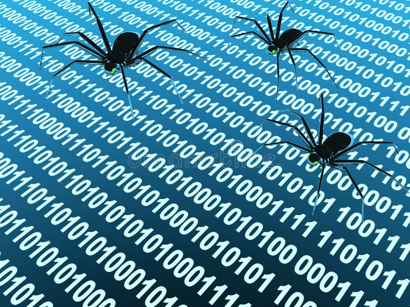 Internet bugs stock illustration. Illustration of binary - 17426866