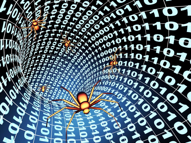 Internet bugs stock illustration. Illustration of ciphered - 24018095