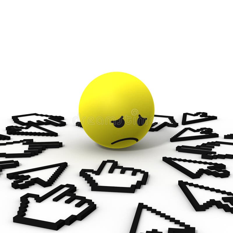 Internet bully stock illustration. Illustration of victim - 40978762